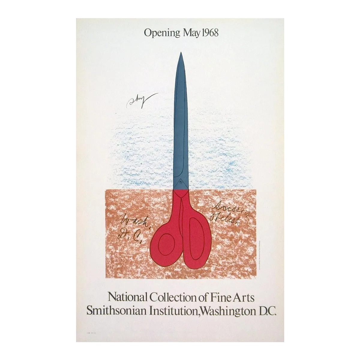 1968 Claes Oldenburg 'Scissors as Monument' Pop Art Red,Brown,Blue USA ...