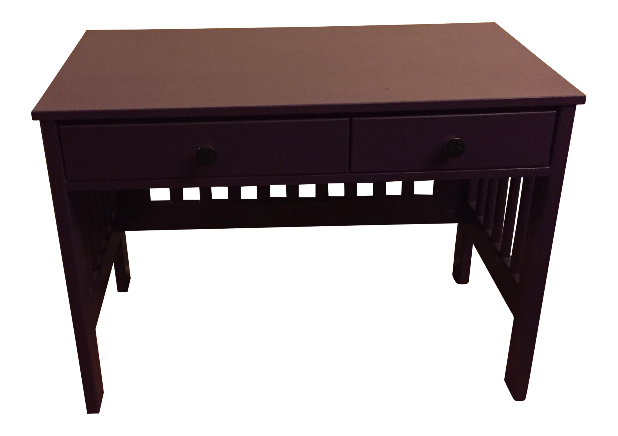 Transitional Deep Purple Desk | Chairish