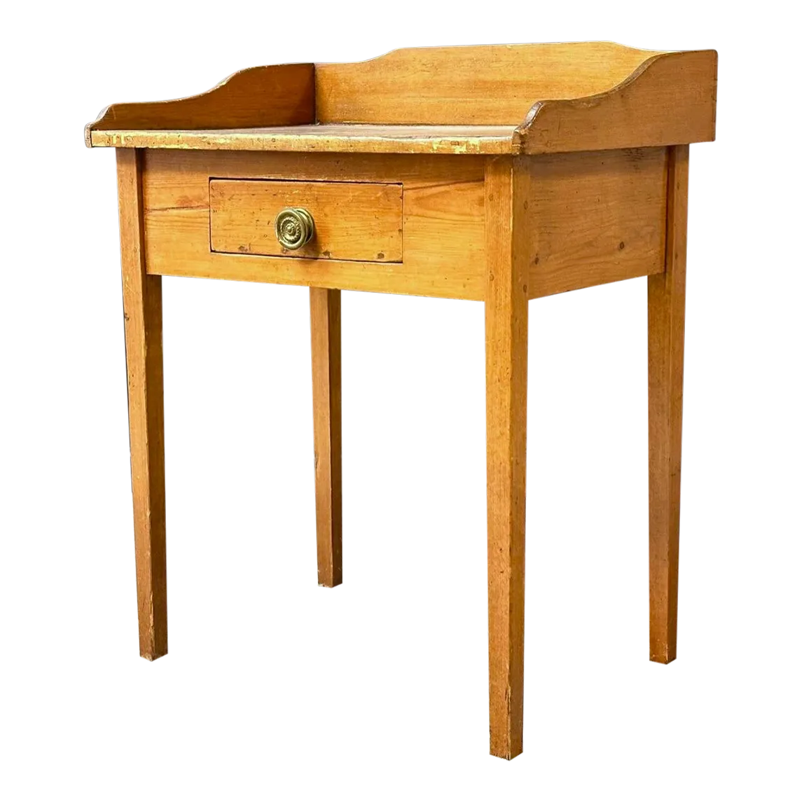 1920s Antique Pine Table With One Drawer | Chairish