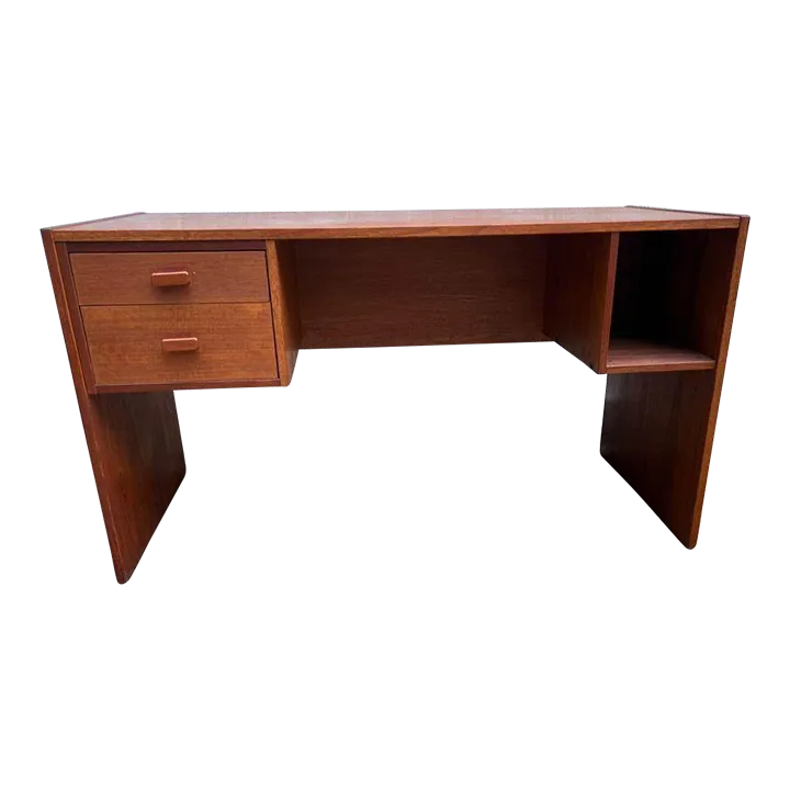 Mid Century Jesper International Danish Modern Executive Teak Desk ...