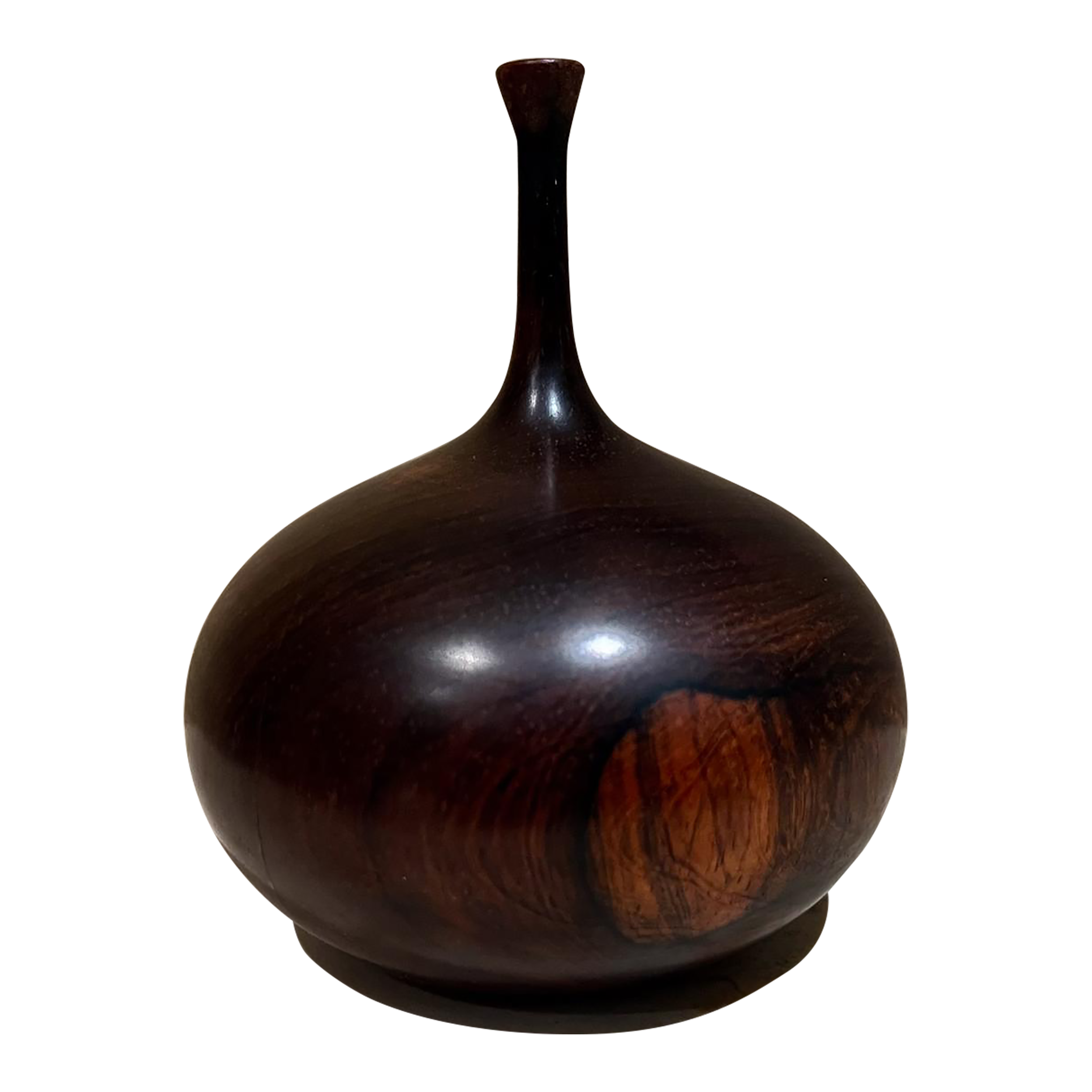 1970s Style of Rude Osolnik Exotic Turned Wood Vessel Weed Pot Vase ...
