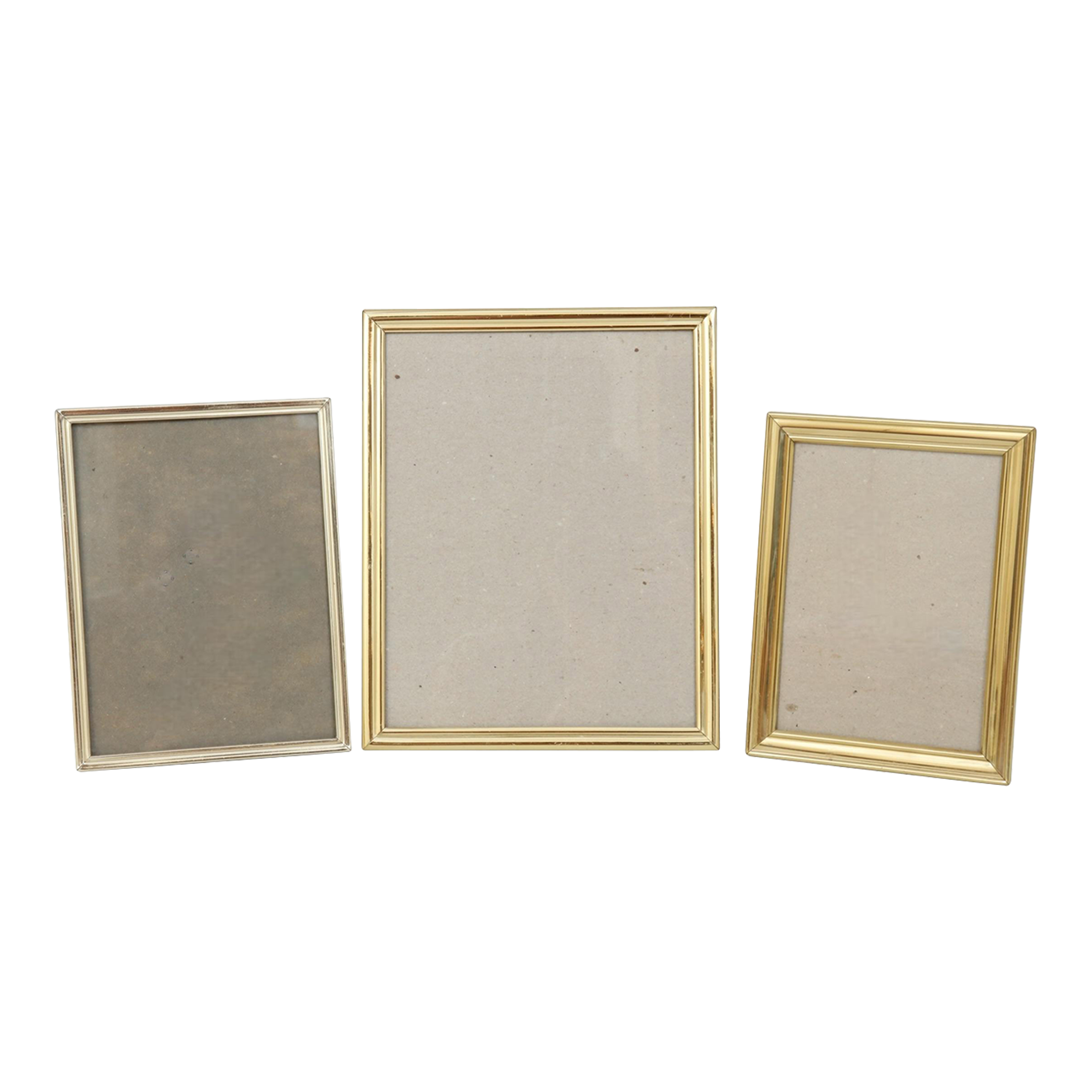 Matching Vintage Brass Photo Frames - Set of 3 | Chairish