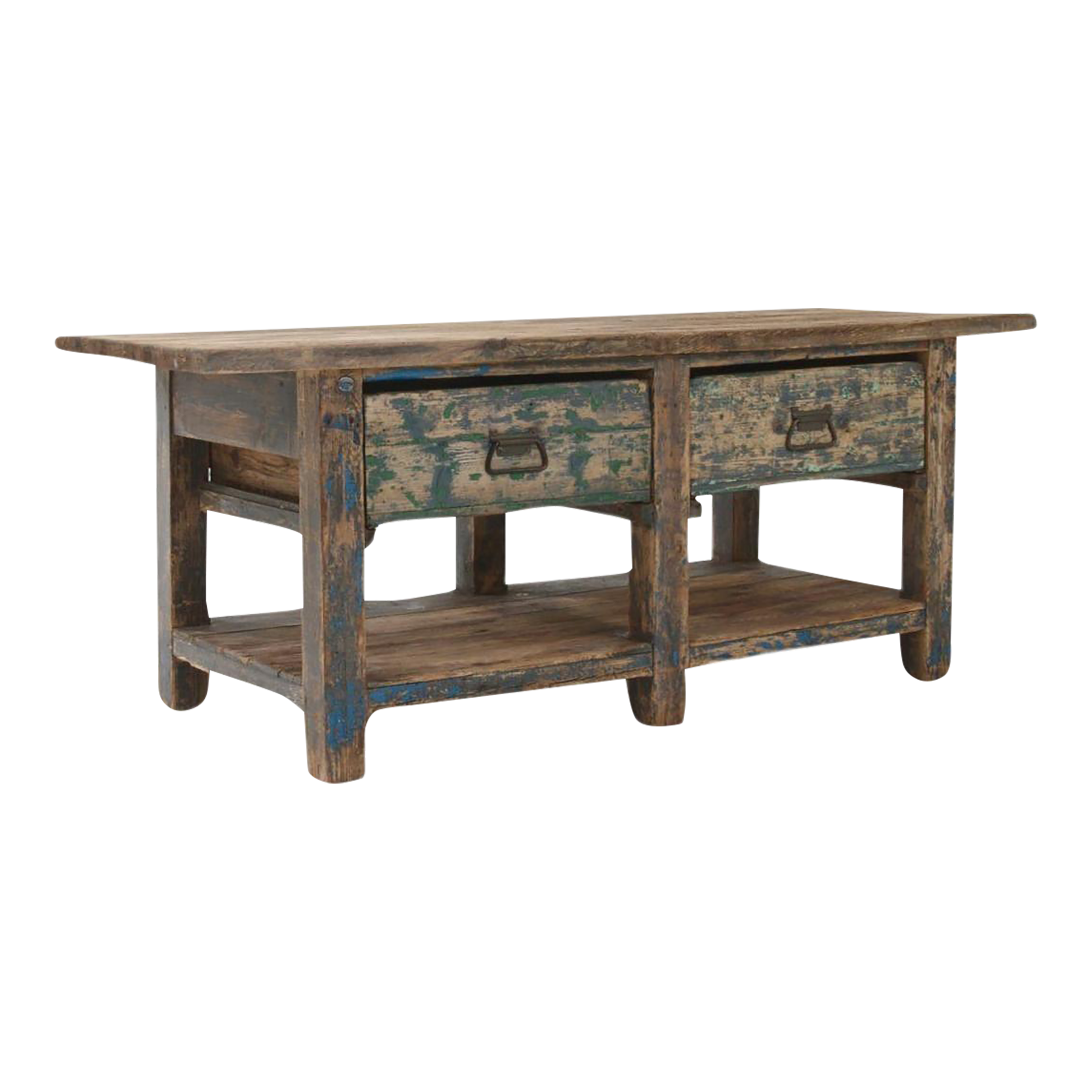 Turn of the Century French Wooden Work Table | Chairish