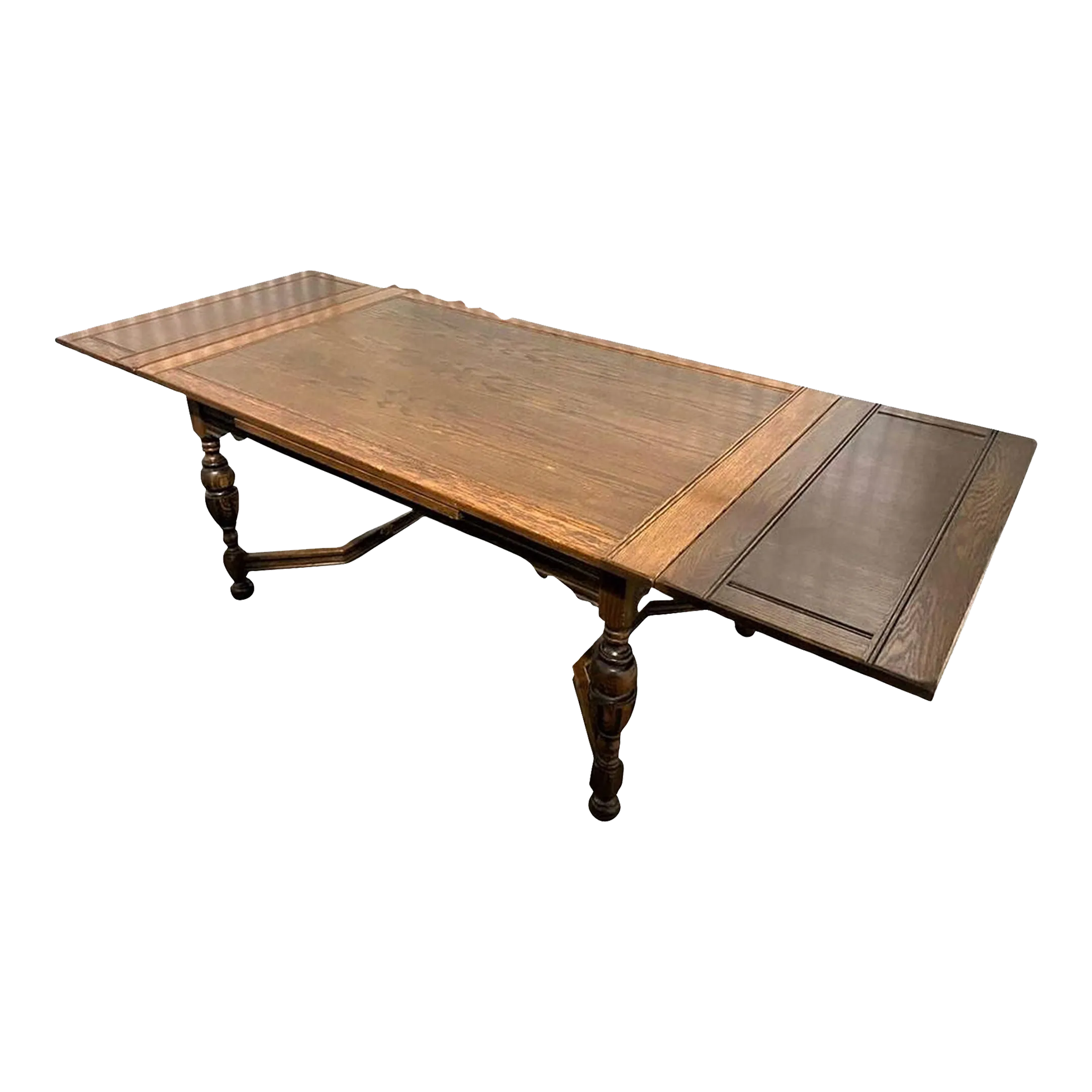 Antique 96" Solid Oak Spanish Revival Refectory Table - Circa 1915 ...
