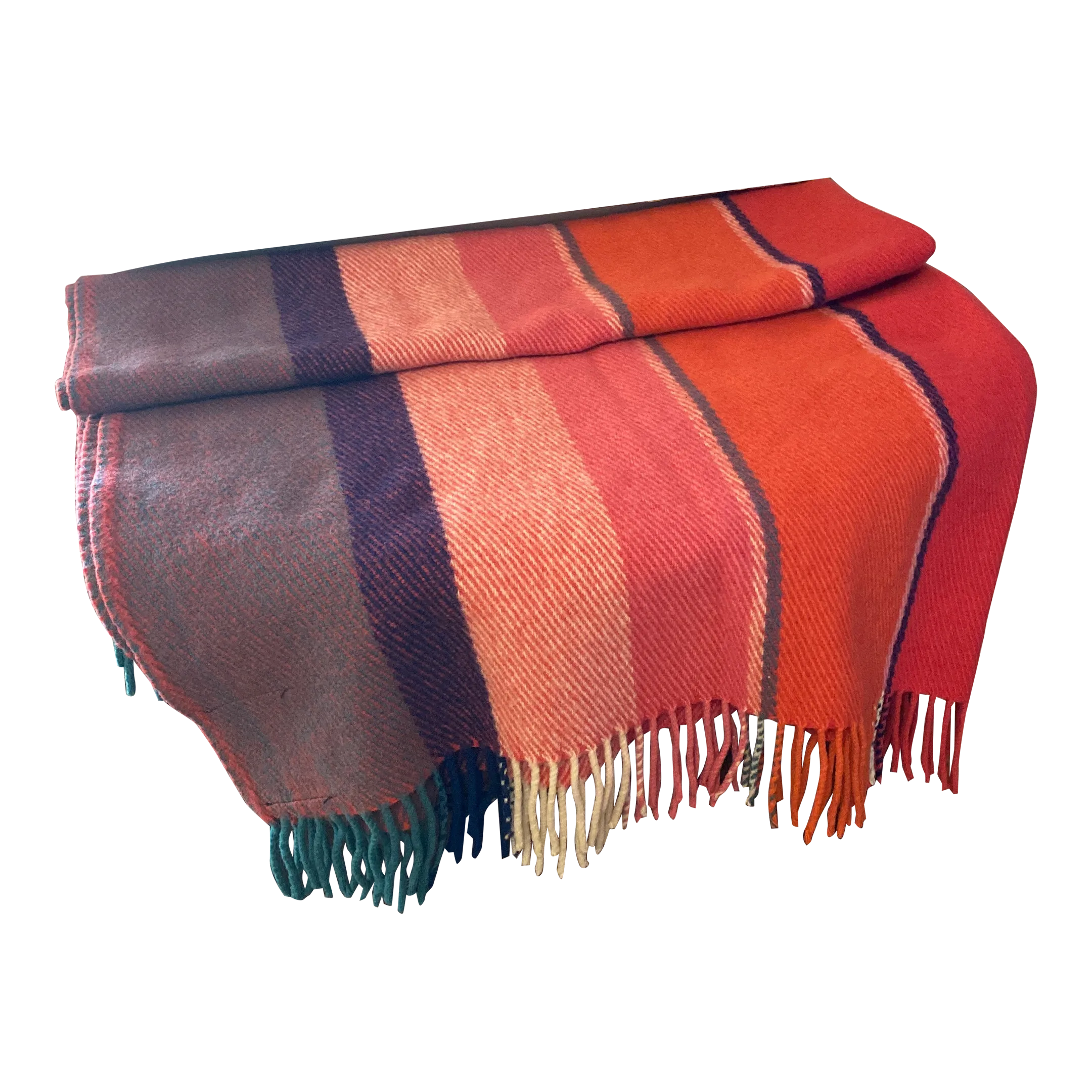 Norwegian Berger Pledd Jens J Jebsen & Co. Pure New Wool- Moth Resistant Throw | Chairish