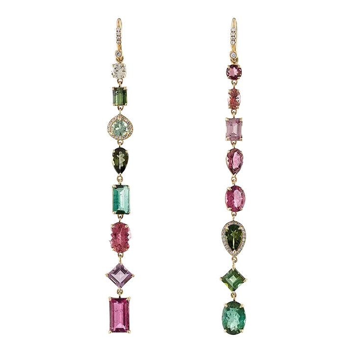Mixed Tourmaline Shoulder Dusters - 2 Pieces | Chairish