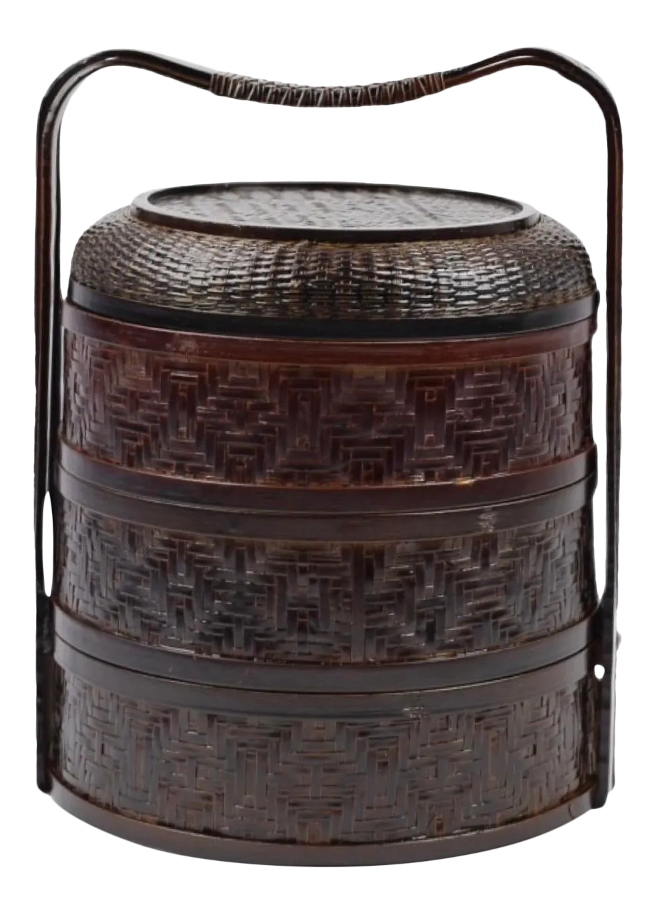 Handmade Oriental Bamboo Food Box | Chairish