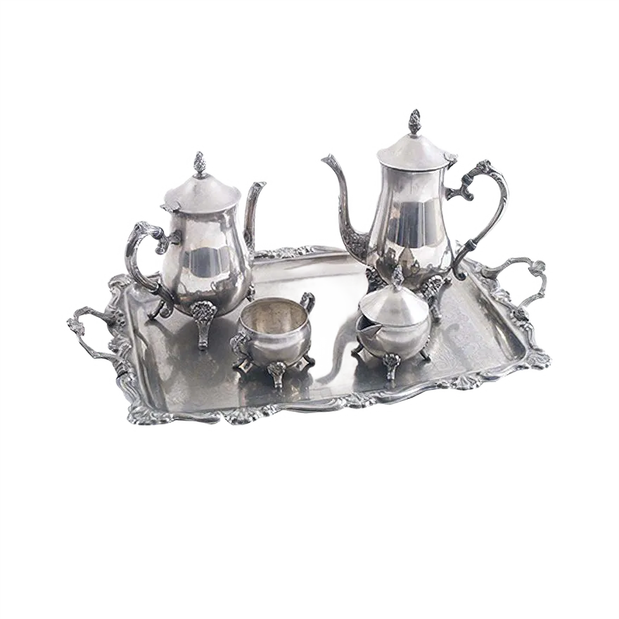 Silver Coffee Service Set, Set of 5 | Chairish