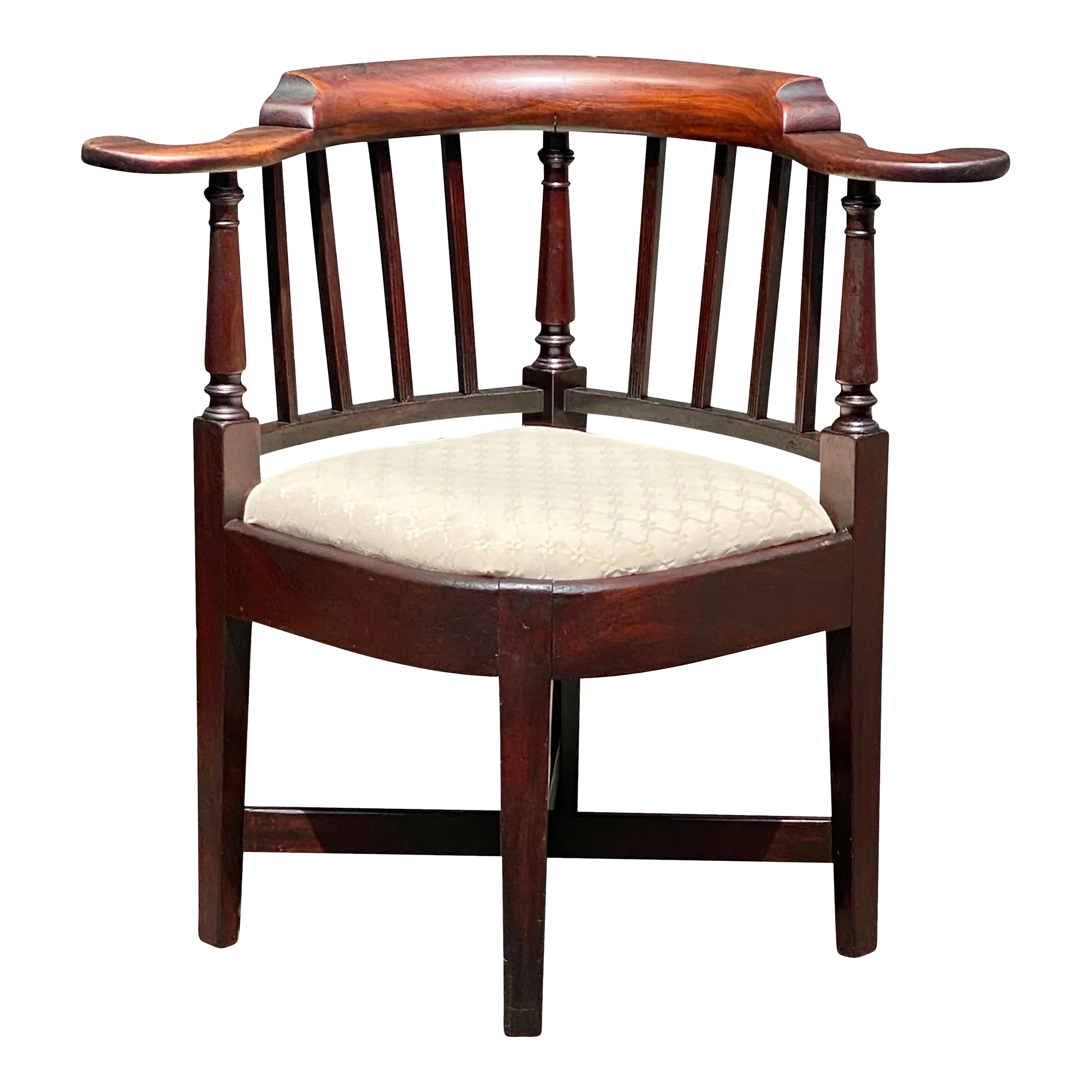 18th Century Antique Queen Anne Boston Mahogany Corner Chair ...