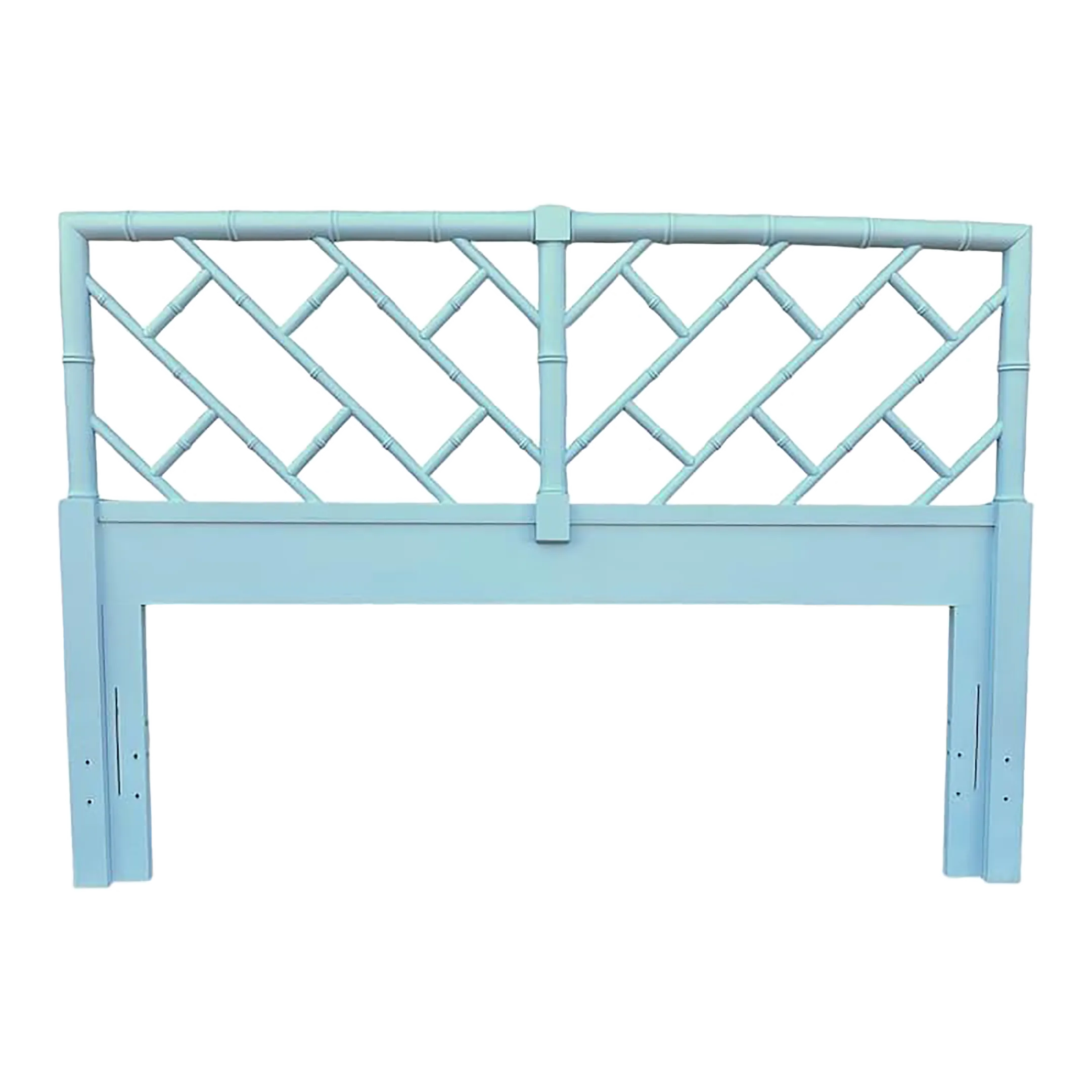 Chinese Chippendale Queen Headboard by Henry Link Bali Hai Painted Surf ...