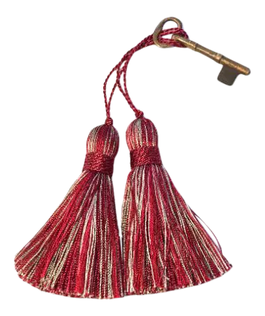 Petite Red Tassels - a Pair | Chairish