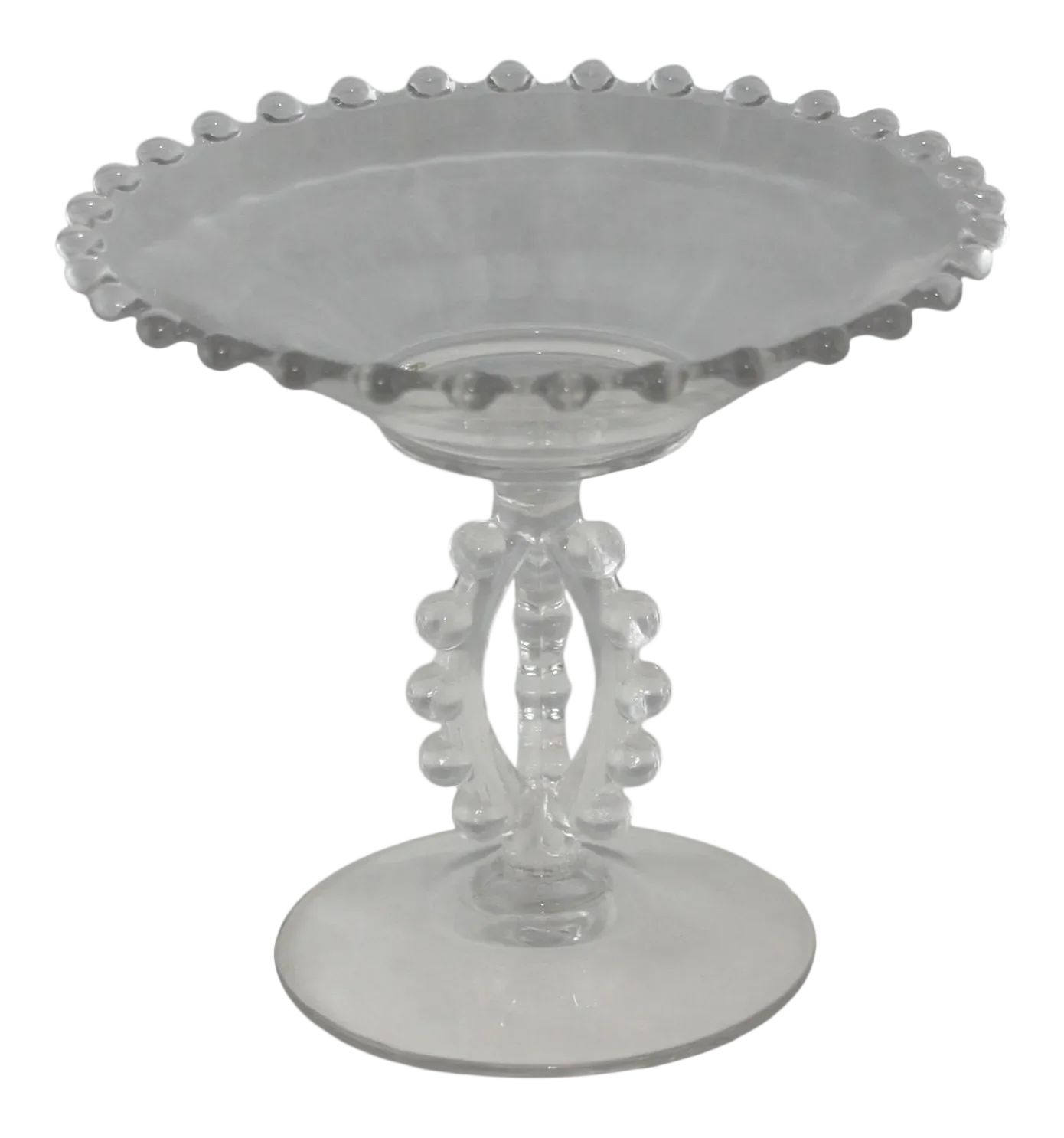 Vintage Imperial Glass Candlewick Pattern Clear Crystal Tri Stem ...