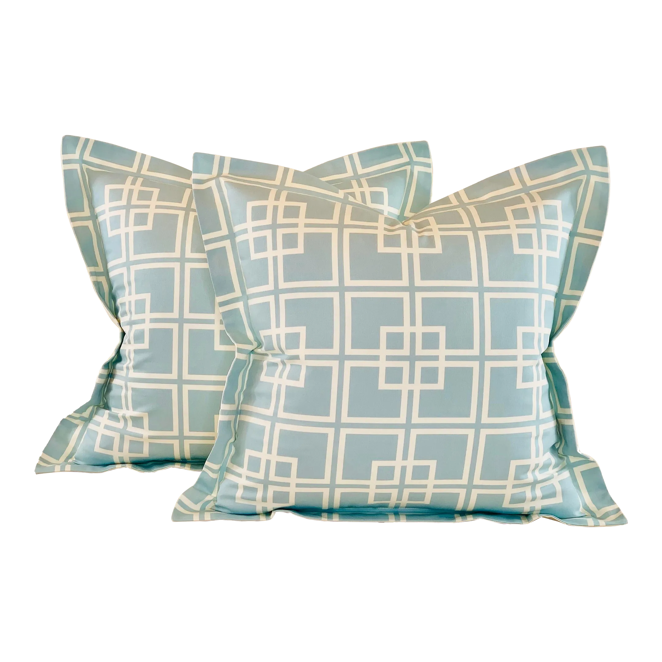 Designer Vicki Payne Free Spirit Aqua & Cream Chinoiserie Chippendale ...