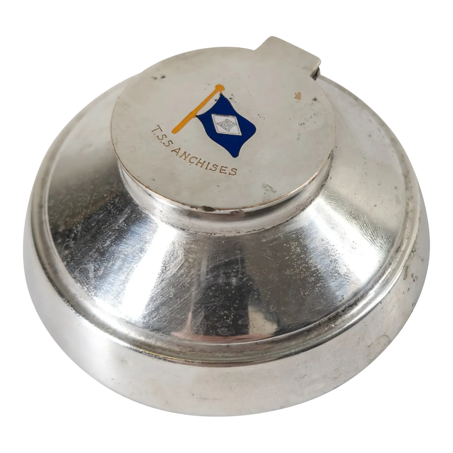 Early 20th Century English Sheffield Silverplate Inkwell From t.s.s ...