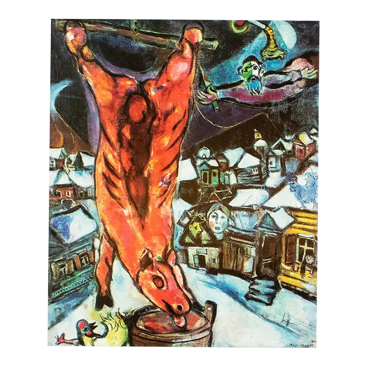 1972 After Marc Chagall "Flayed Ox", Full-Color Parisian Print | Chairish