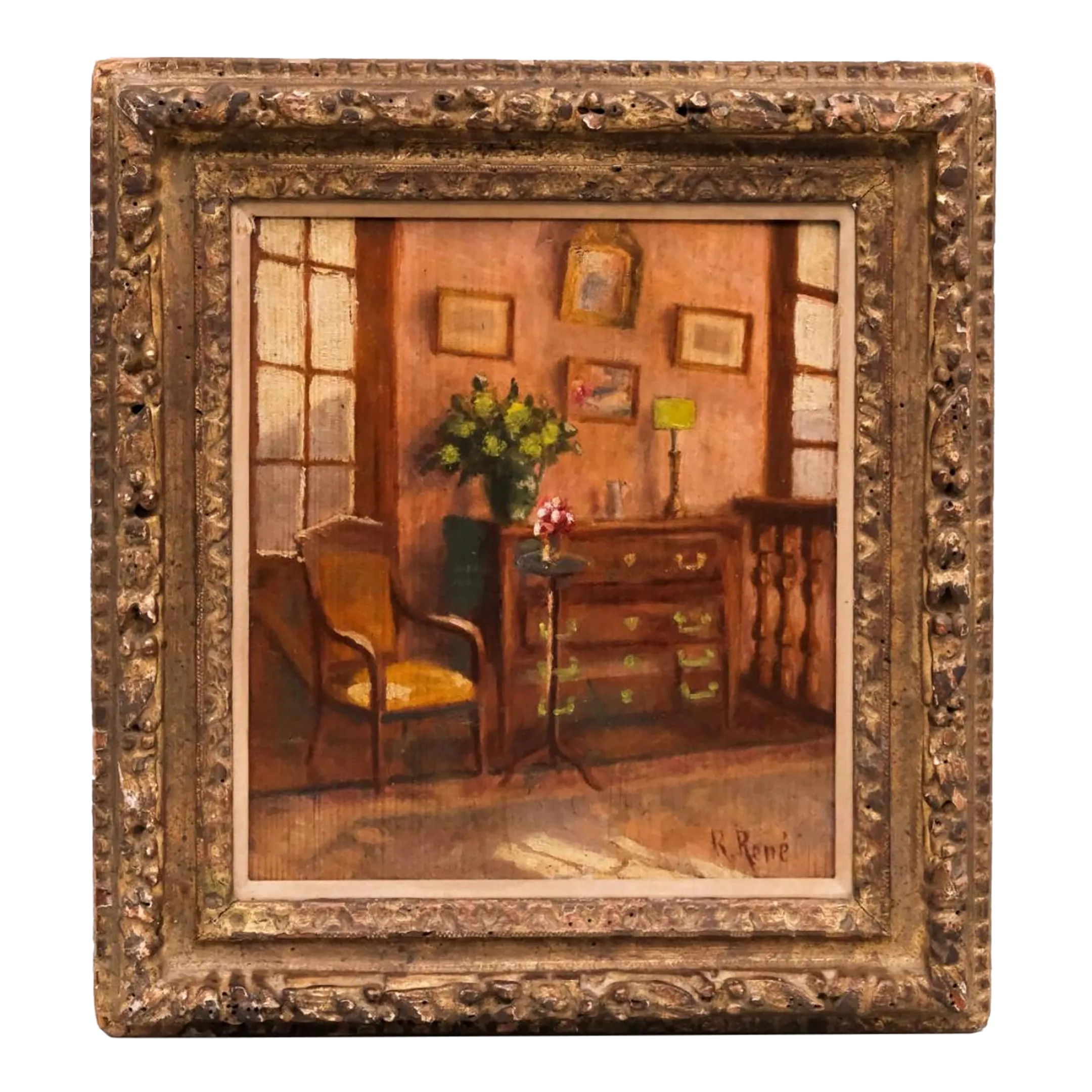 Early 20th Century Oil Painting on Board of a Sunlit Period European ...