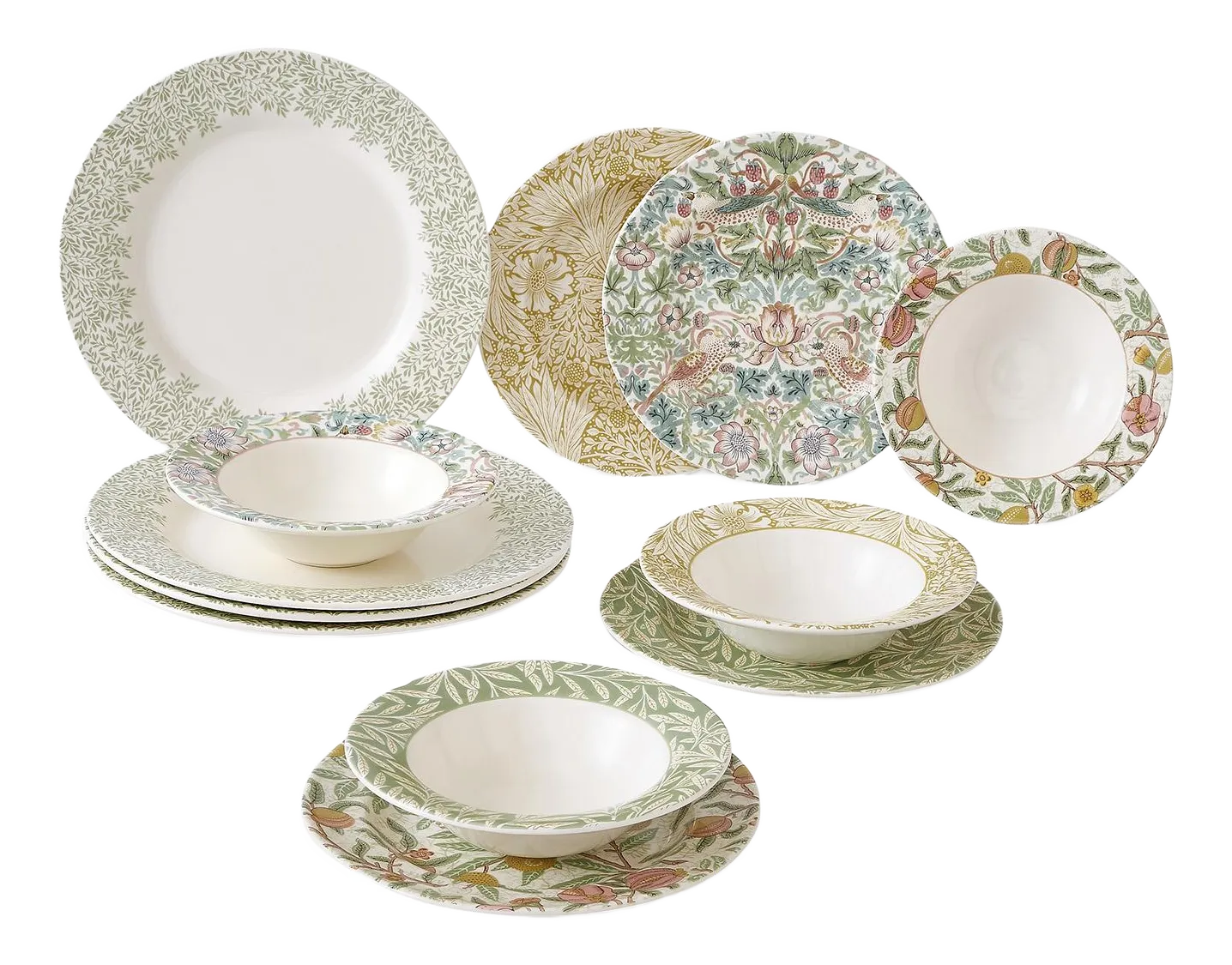 Spode Morris & Co 12-Piece Dinnerware Set, Service for Four | Chairish