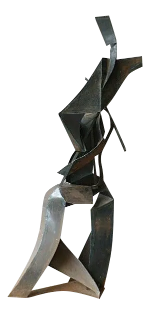 70's 8 Foot Brutalist Abstract Expressionist Welded Steel/Iron ...