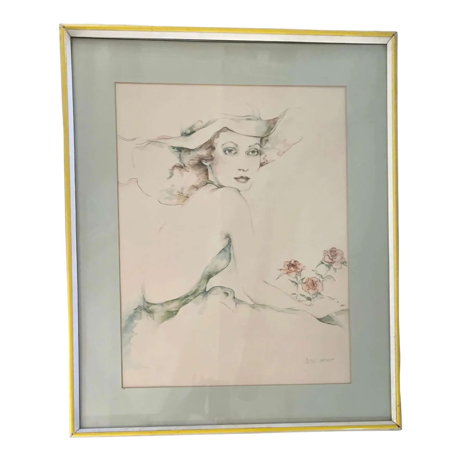 Original 1970s Watercolor by Listed Artist Susan Obrant | Chairish