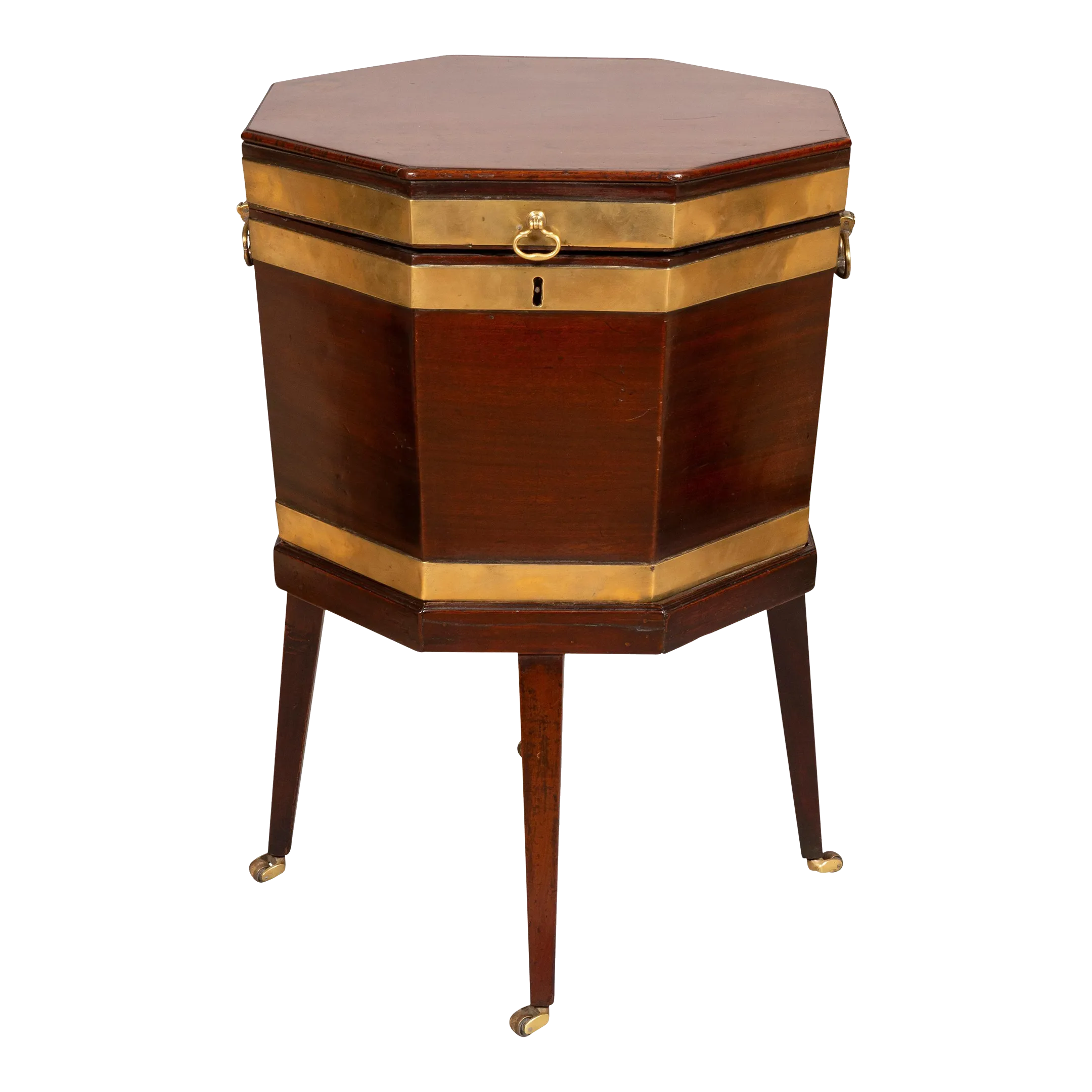 Regency Mahogany Brass Bound Cellarette | Chairish