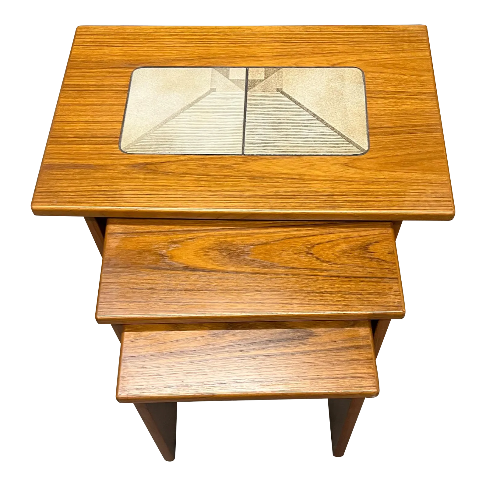 1970s Danish Modern Tile Top Nesting Tables - a Set of 3 | Chairish