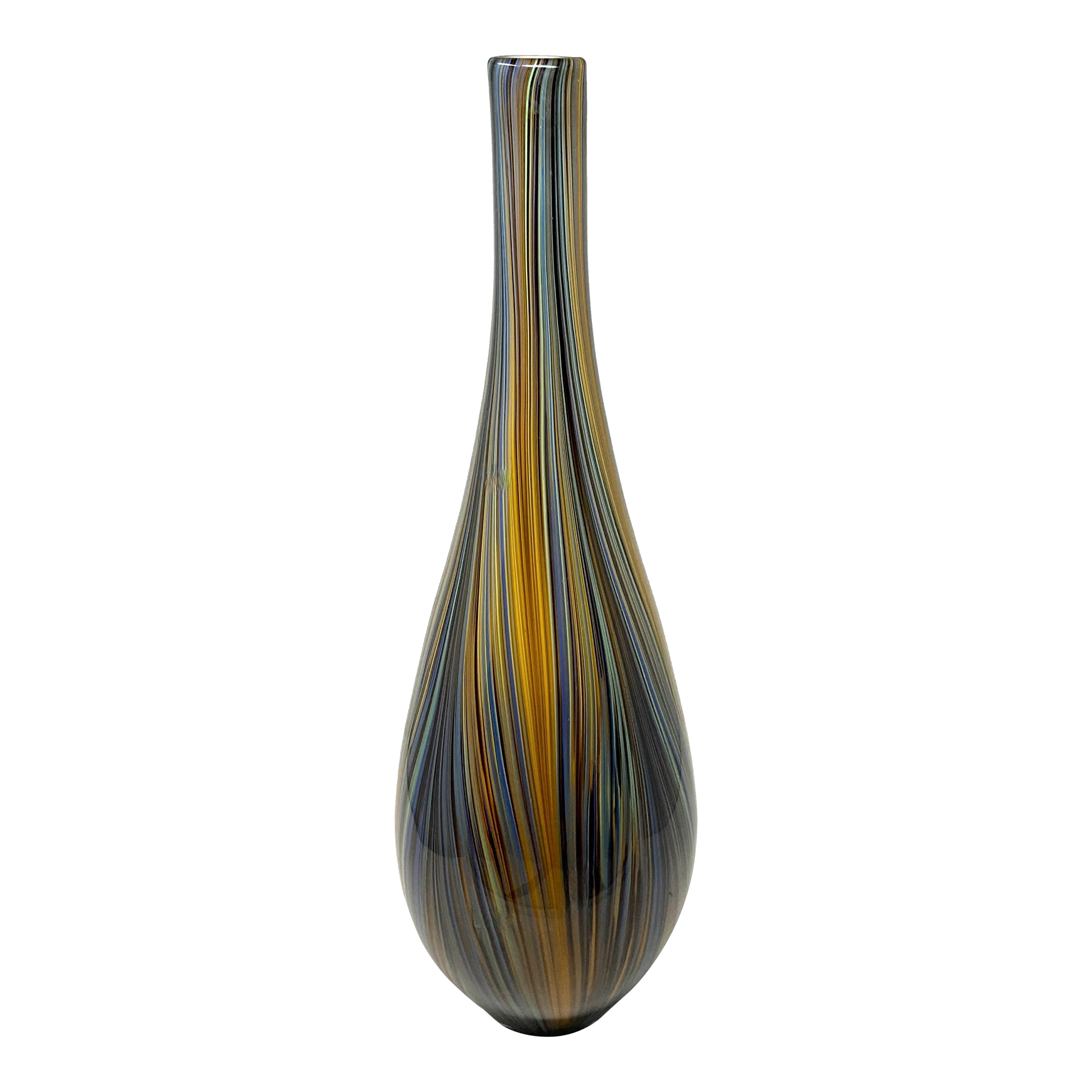 22-Inch Multicolored Glass Teardrop Vase | Chairish