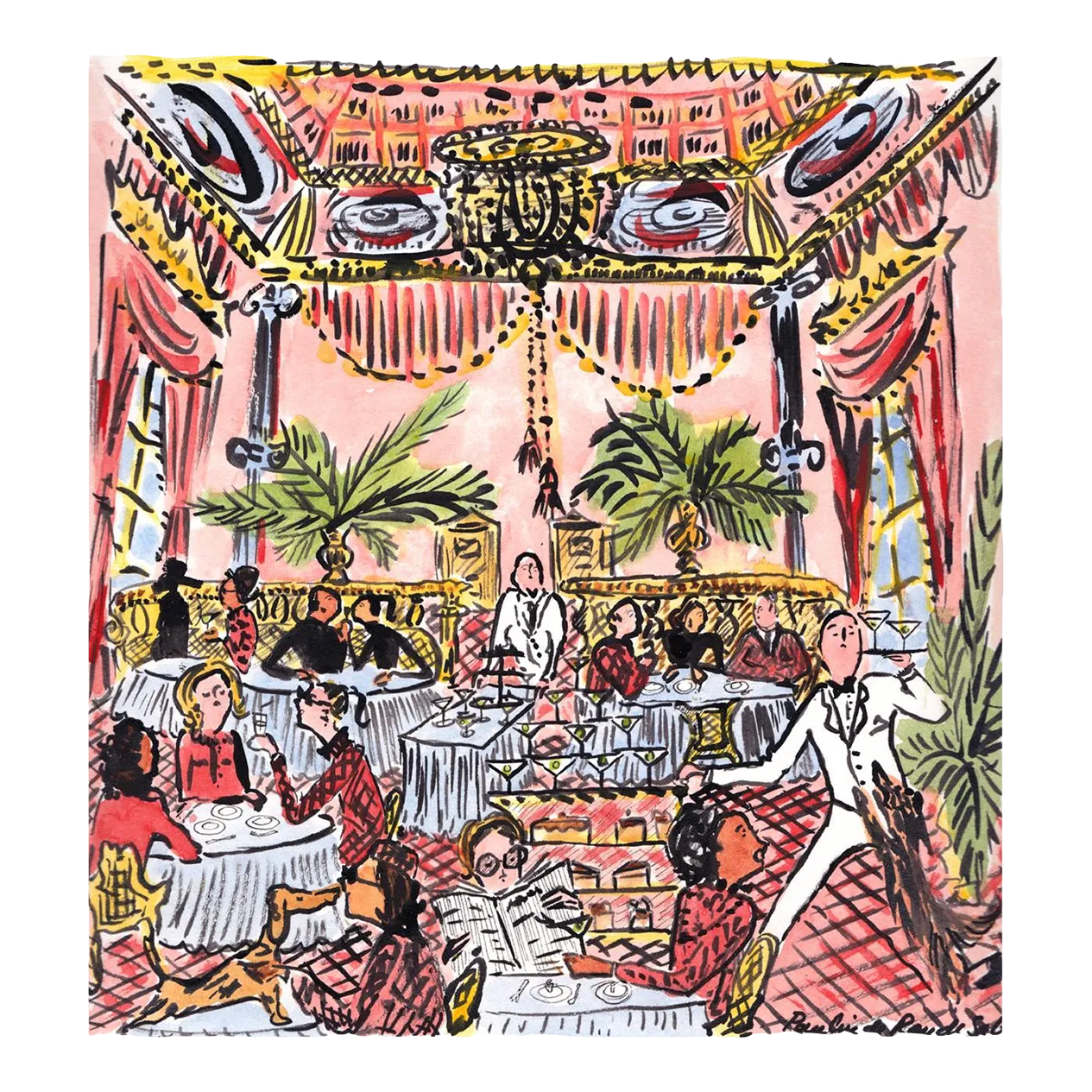 Luncheon in Pink Contemporary Original Painting by Pauline de Roussy de ...