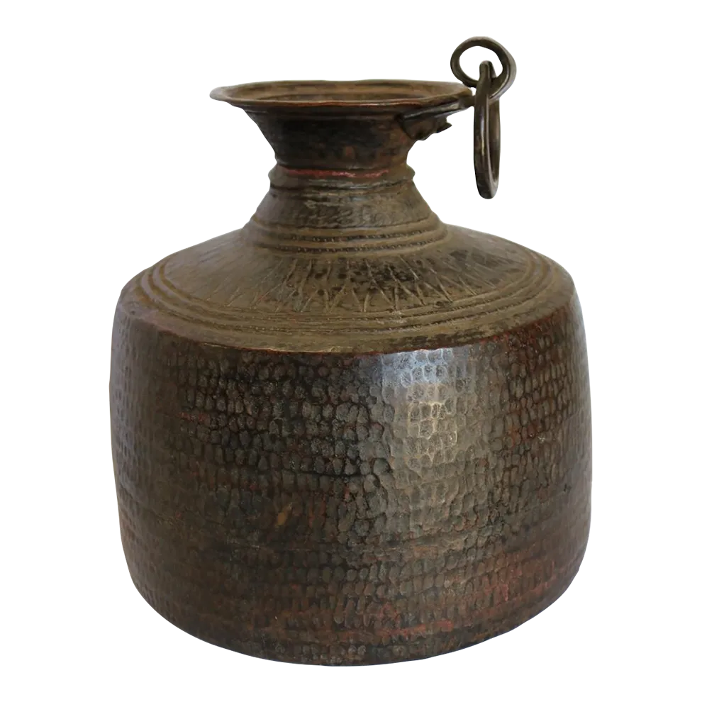 Antique Copper Water Container From India | Chairish