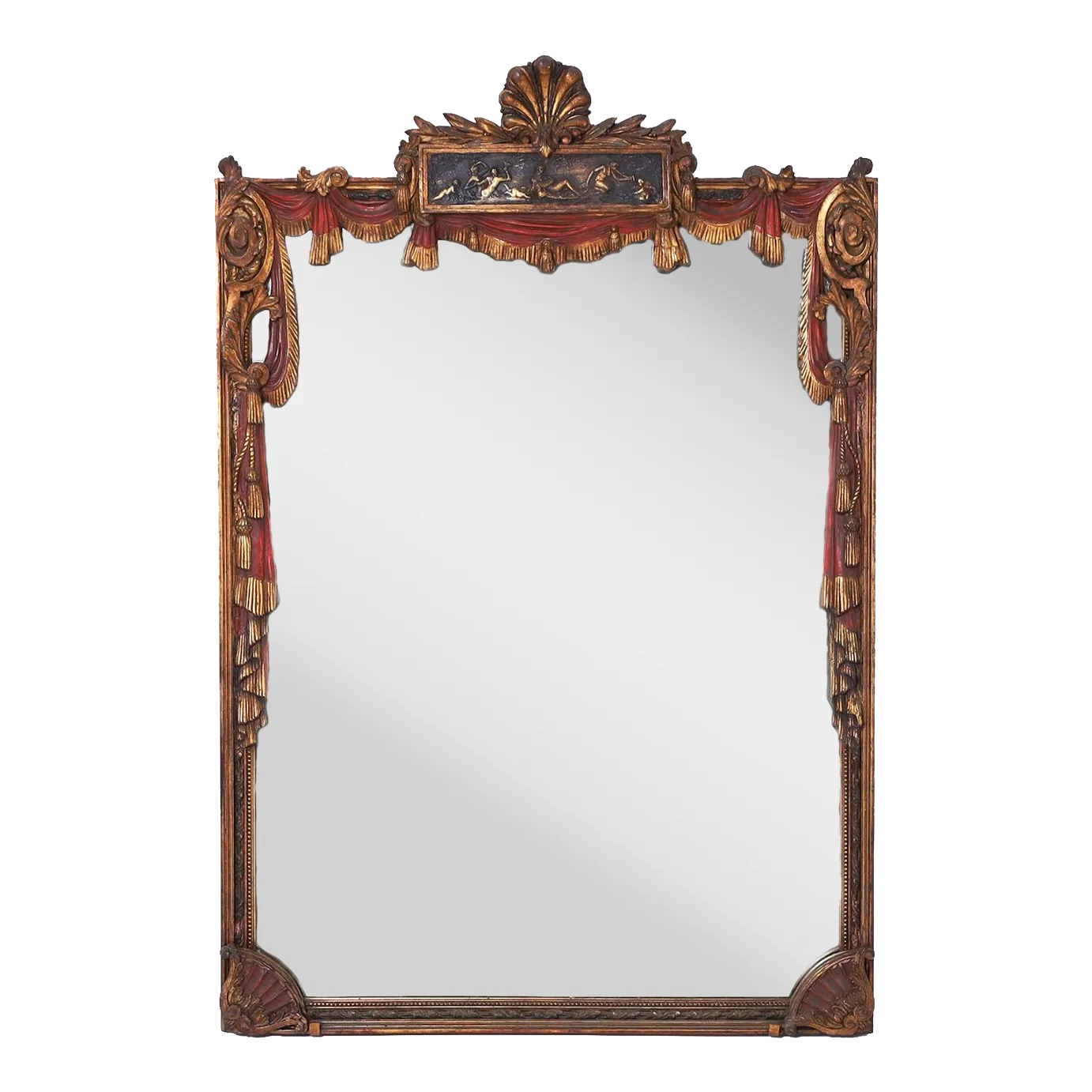 Carved and Painted Neoclassic Frame and Mirror | Chairish