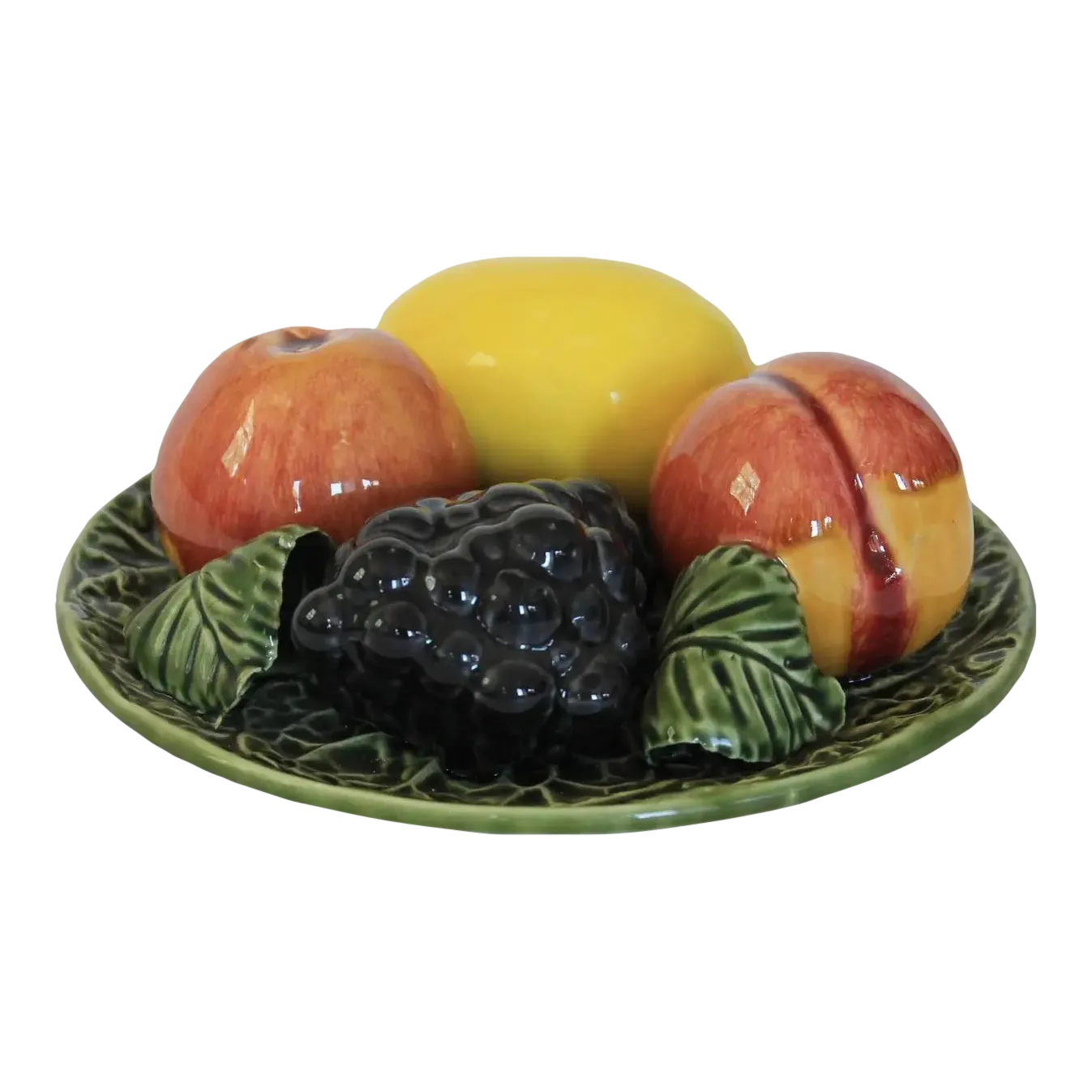 Vintage Ceramic Fruit Plate by Jay Willfred for Andrea by Sadek | Chairish
