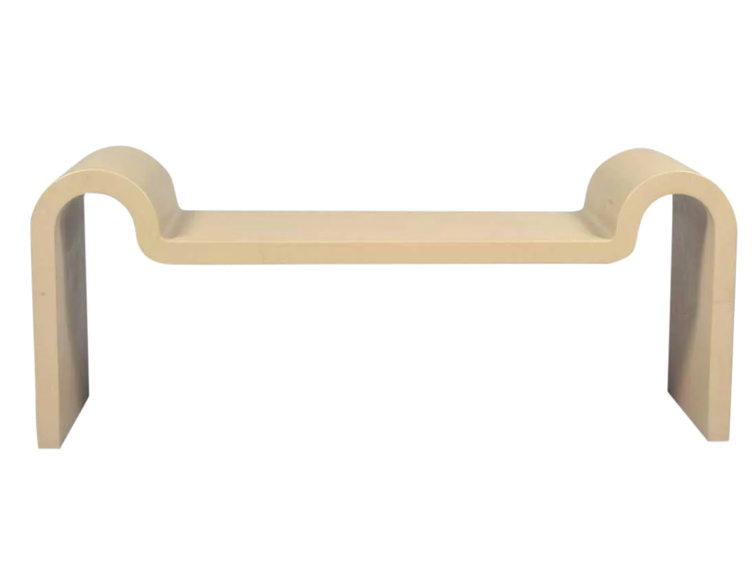 Karl Springer Lacquered Sculpture Bench | Chairish