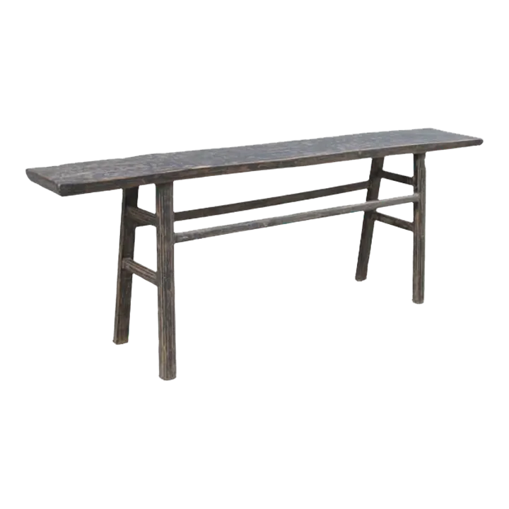 Rustic Black Farmhouse Wood Table | Chairish