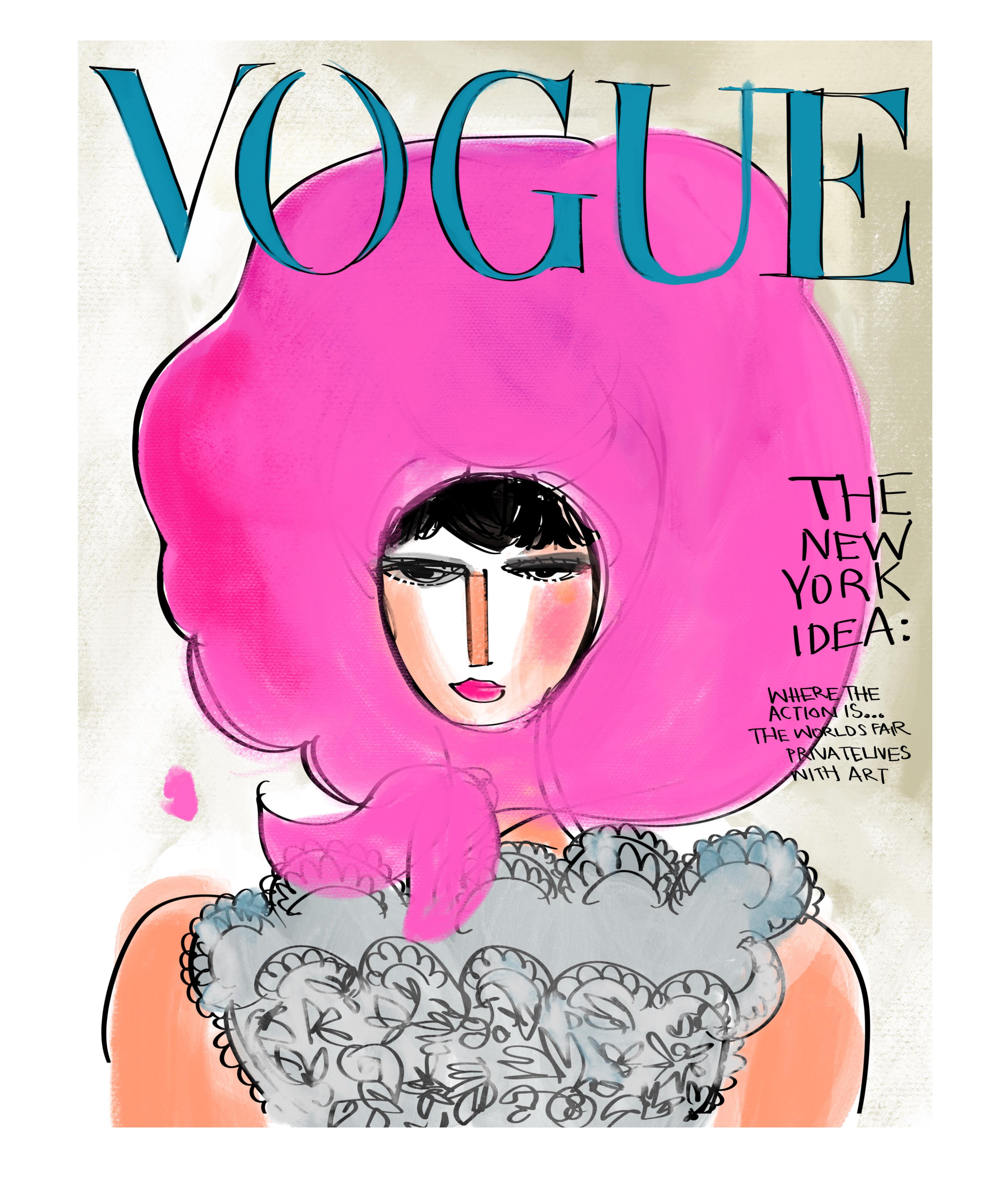 Vintage Vogue Drawing