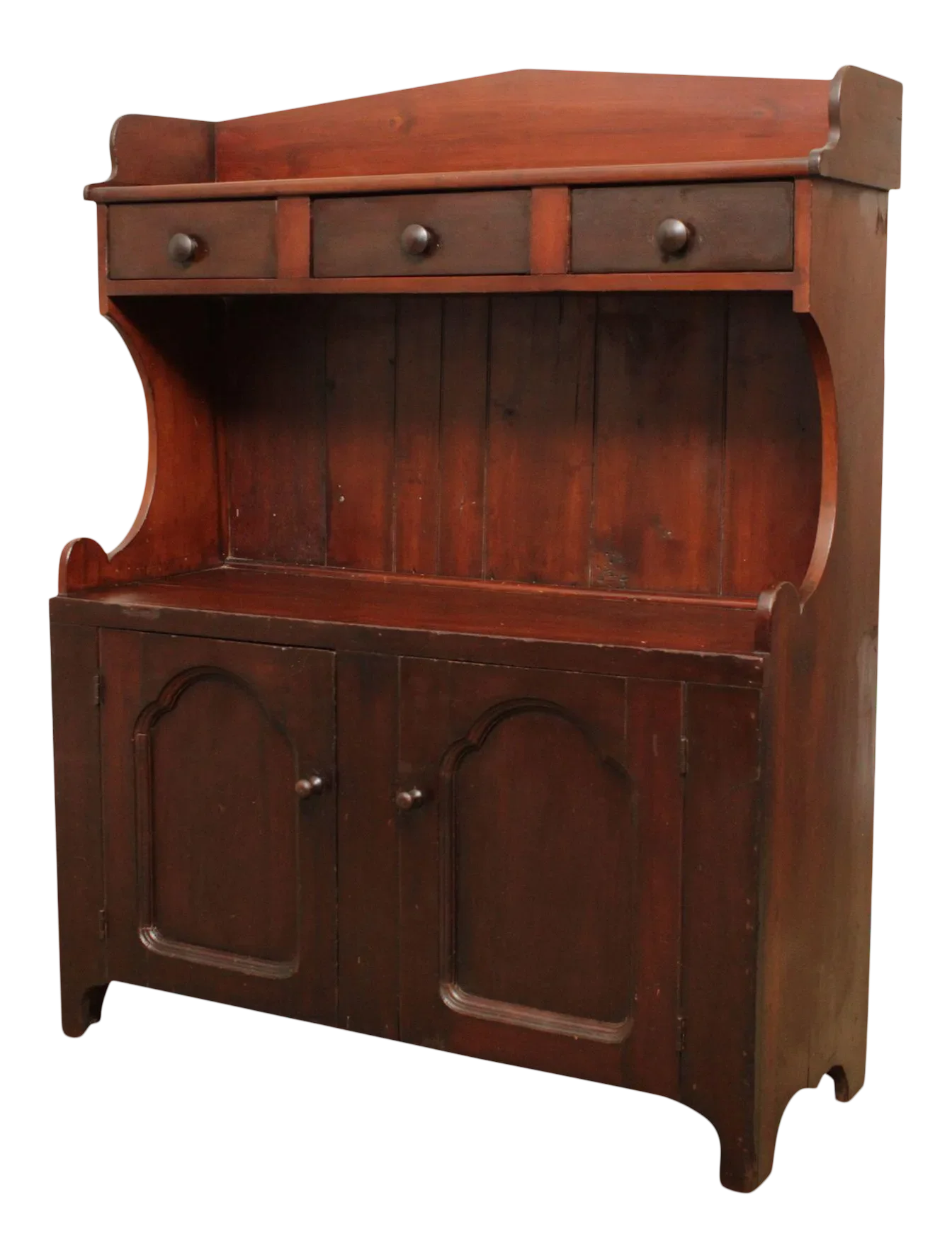 Antique American Pine Bucket Bench | Chairish