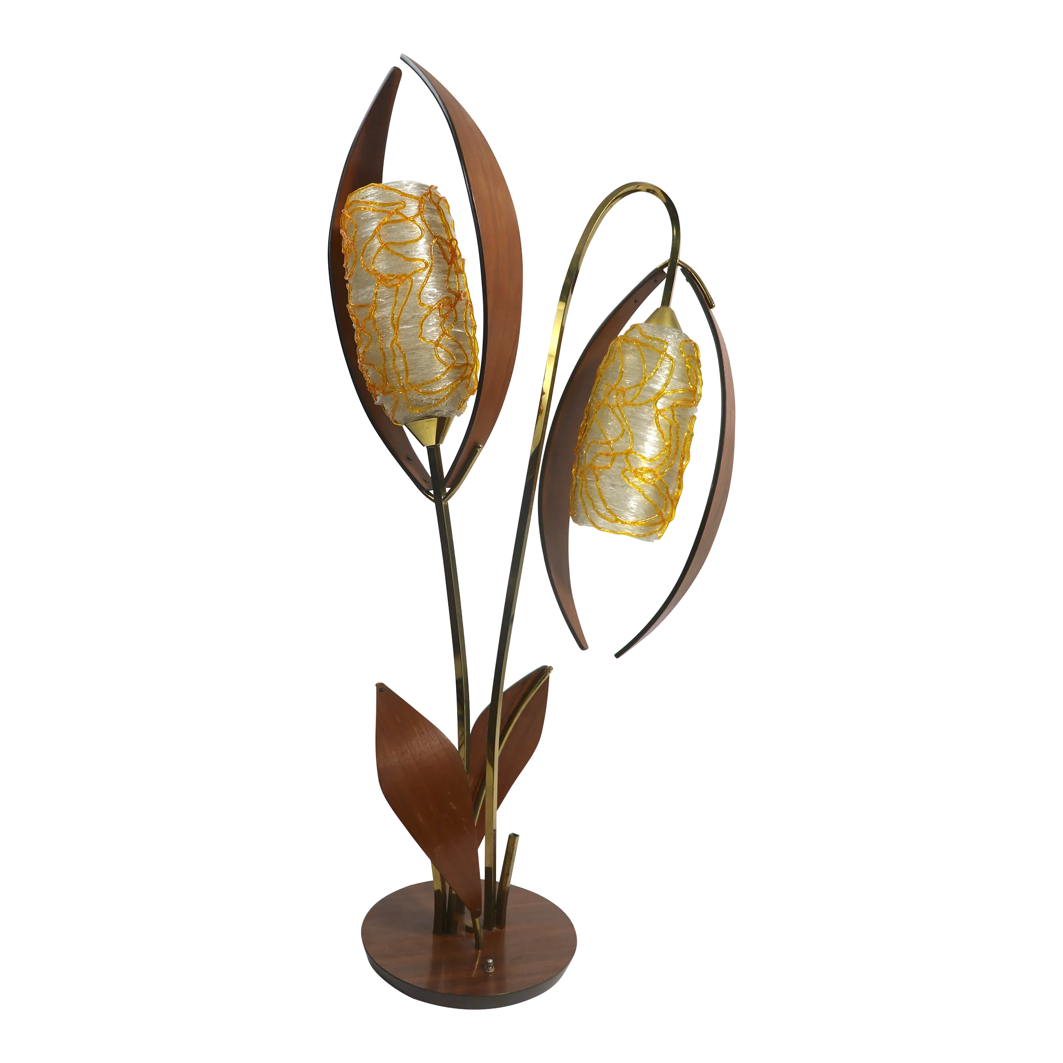 Mid Century Spaghetti Shade Table Lamp Circa 1950's | Chairish