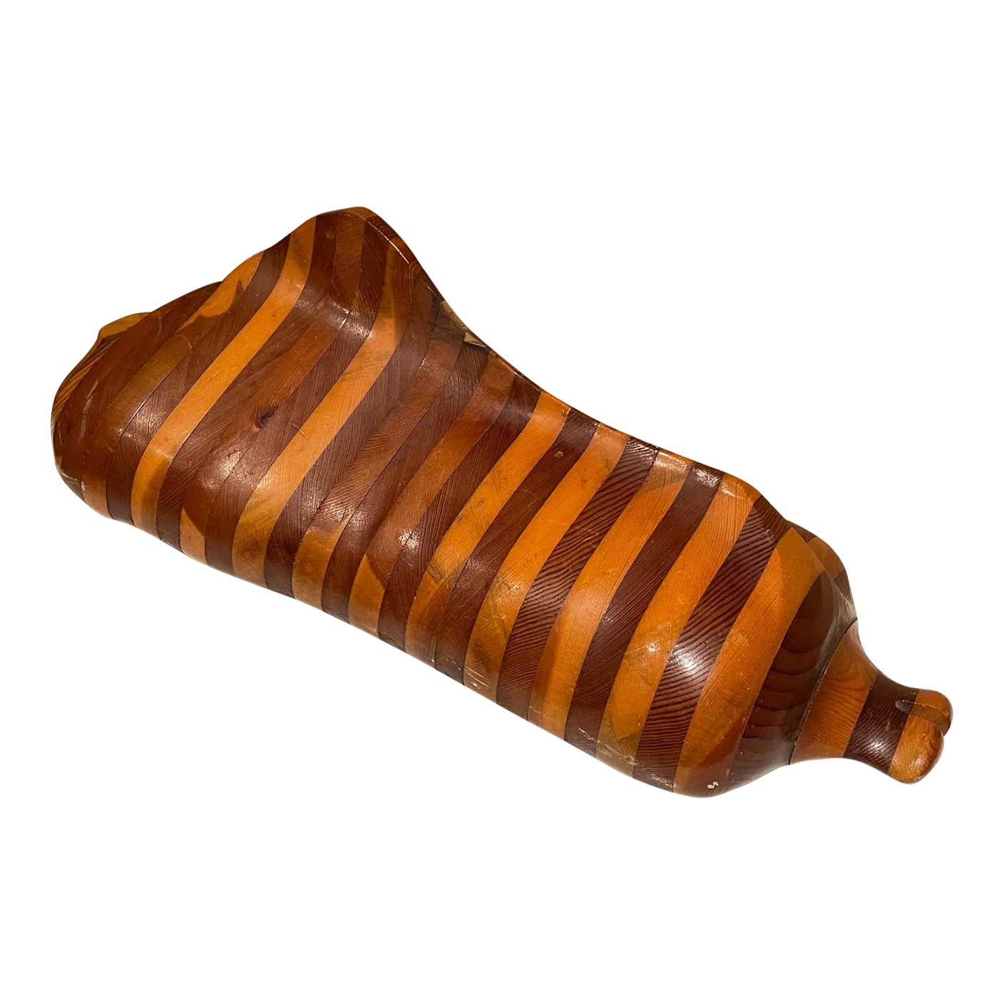 1970s Abstract Organic Modern Table Sculpture in Striped Exotic Wood ...