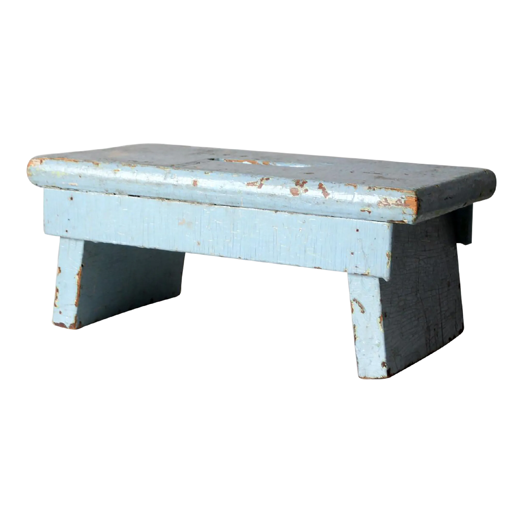 Antique Painted Wood Step Stool | Chairish