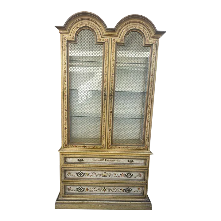 Vintage Drexel Heritage Display Cabinet | Chairish