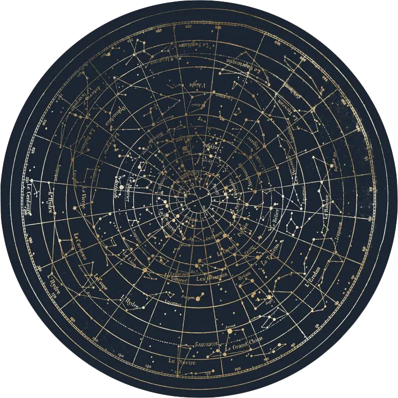 Planisphere Gold, Framed Artwork | Chairish