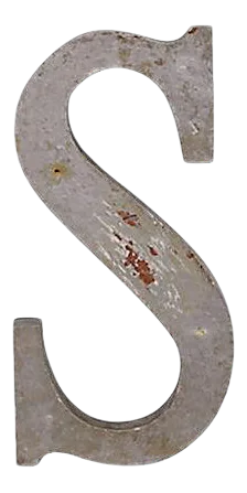 Vintage Wood Sign Letter Letter S | Chairish