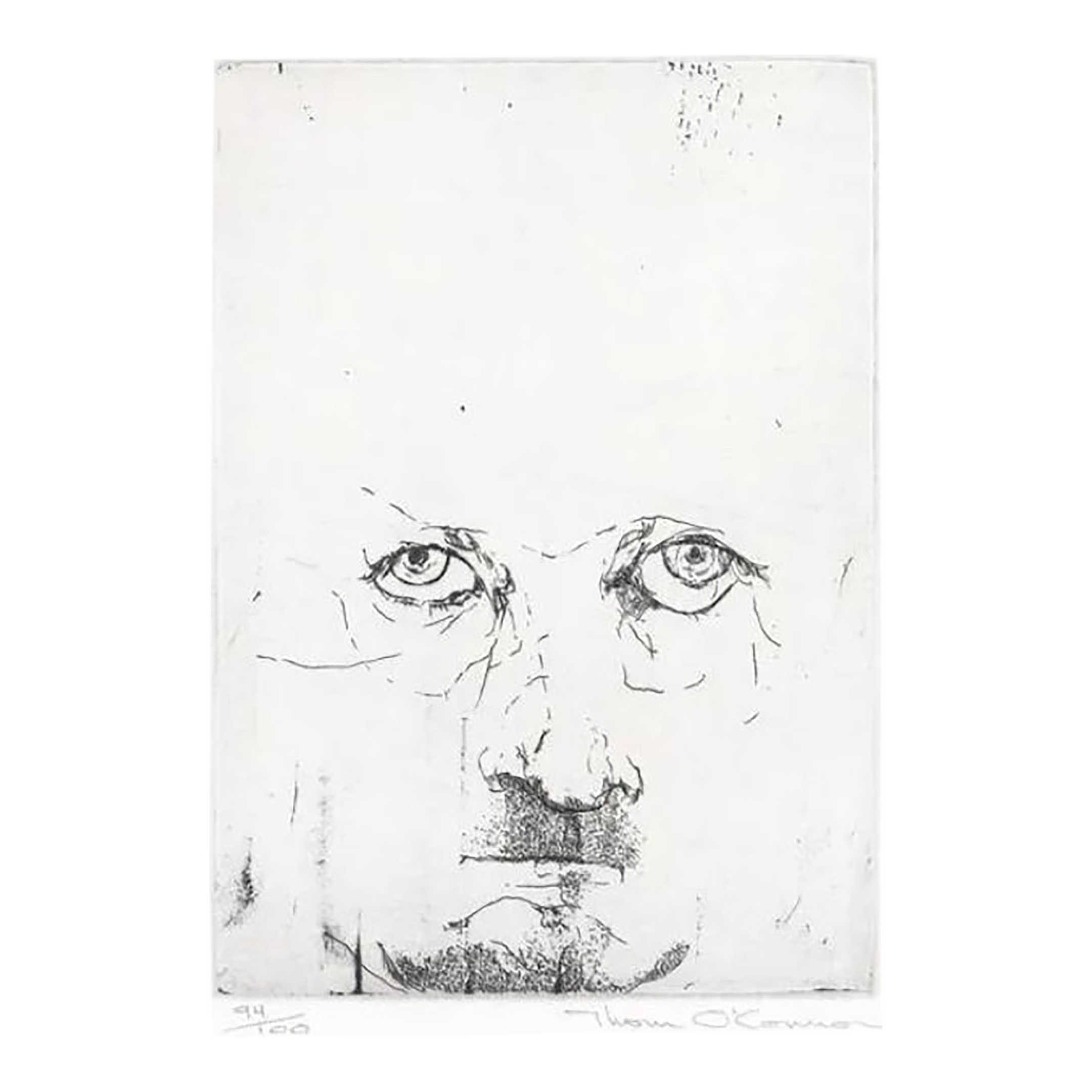1966 Thom O'Connor Hex 5 Etching | Chairish