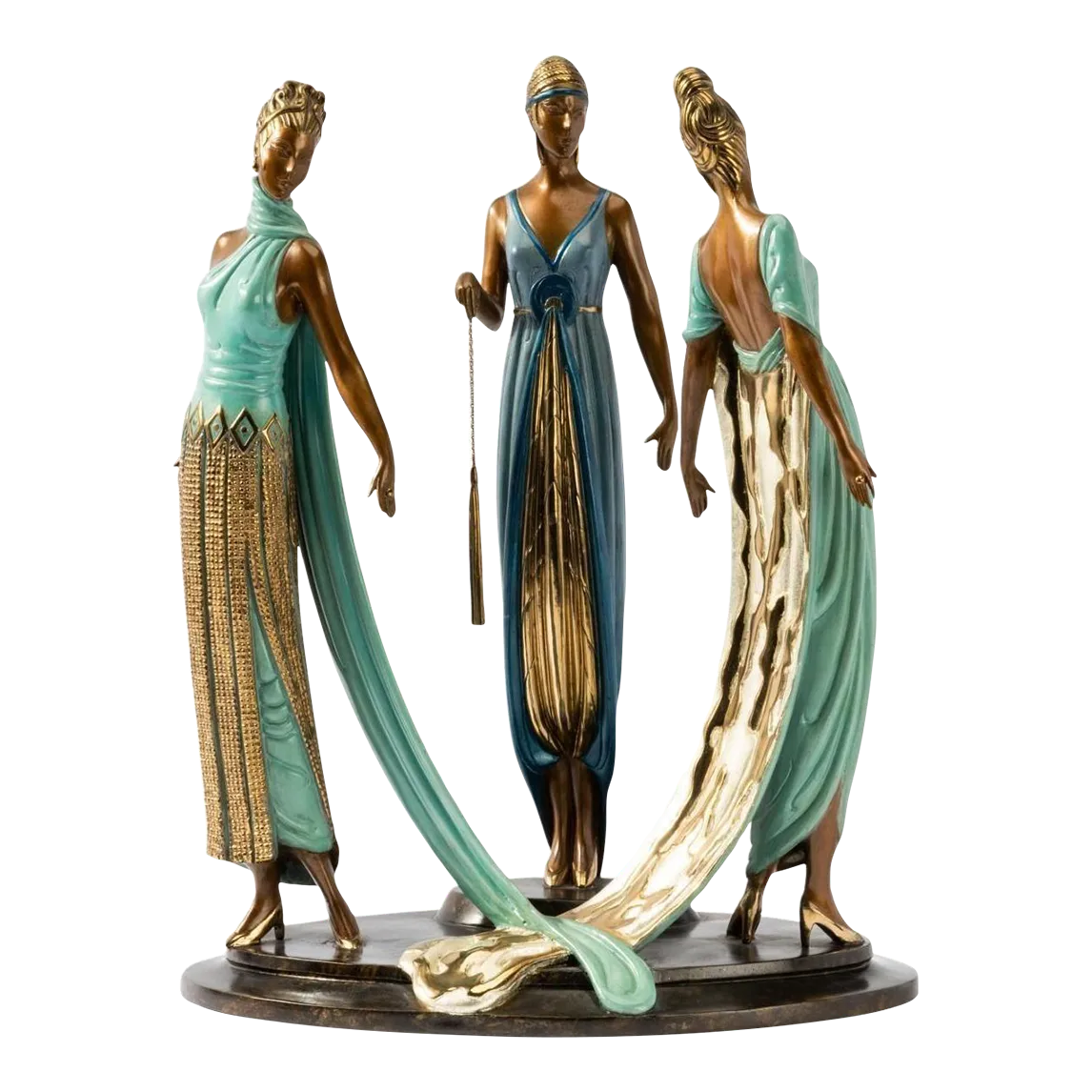 "The Three Graces" Bronze Sculpture by Erté, 1997 | Chairish