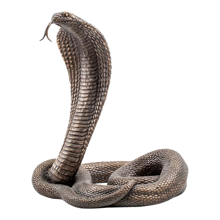 King Cobra Snake Sculpture | Chairish