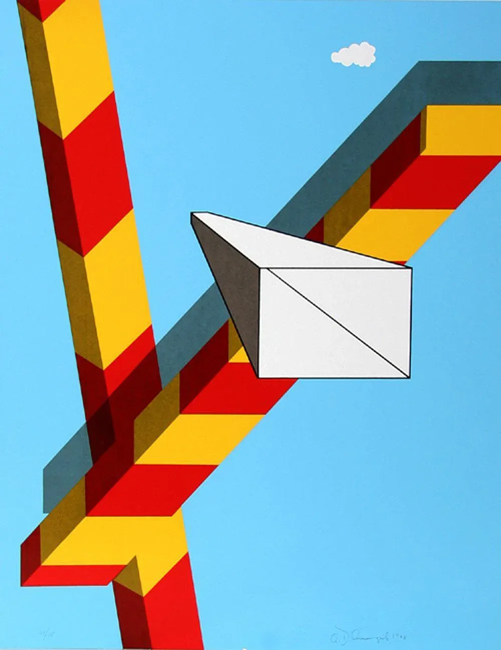 Allan D'Arcangelo, "Landscape", Pop Art Screenprint | Chairish