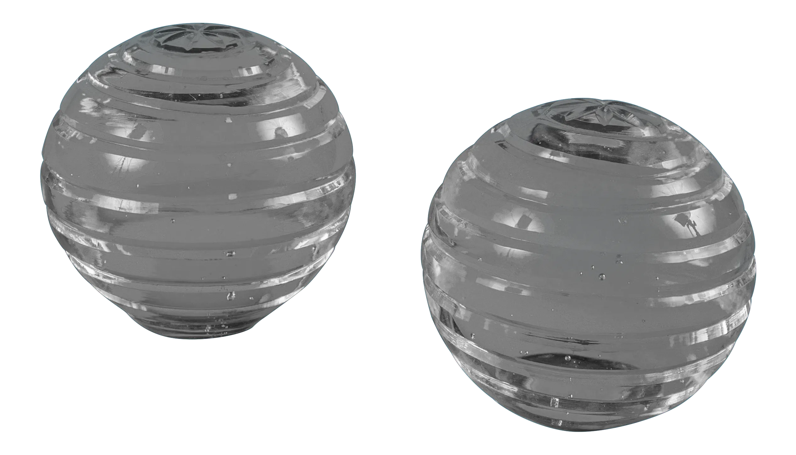 Grooved Glass Bookends | Chairish