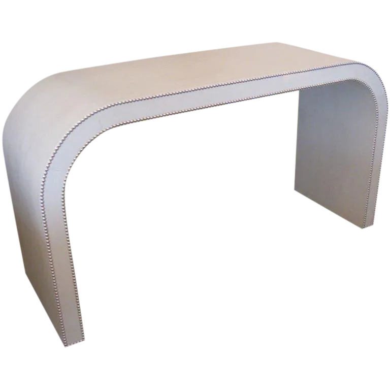 1970s Faux Shagreen Waterfall Console | Chairish