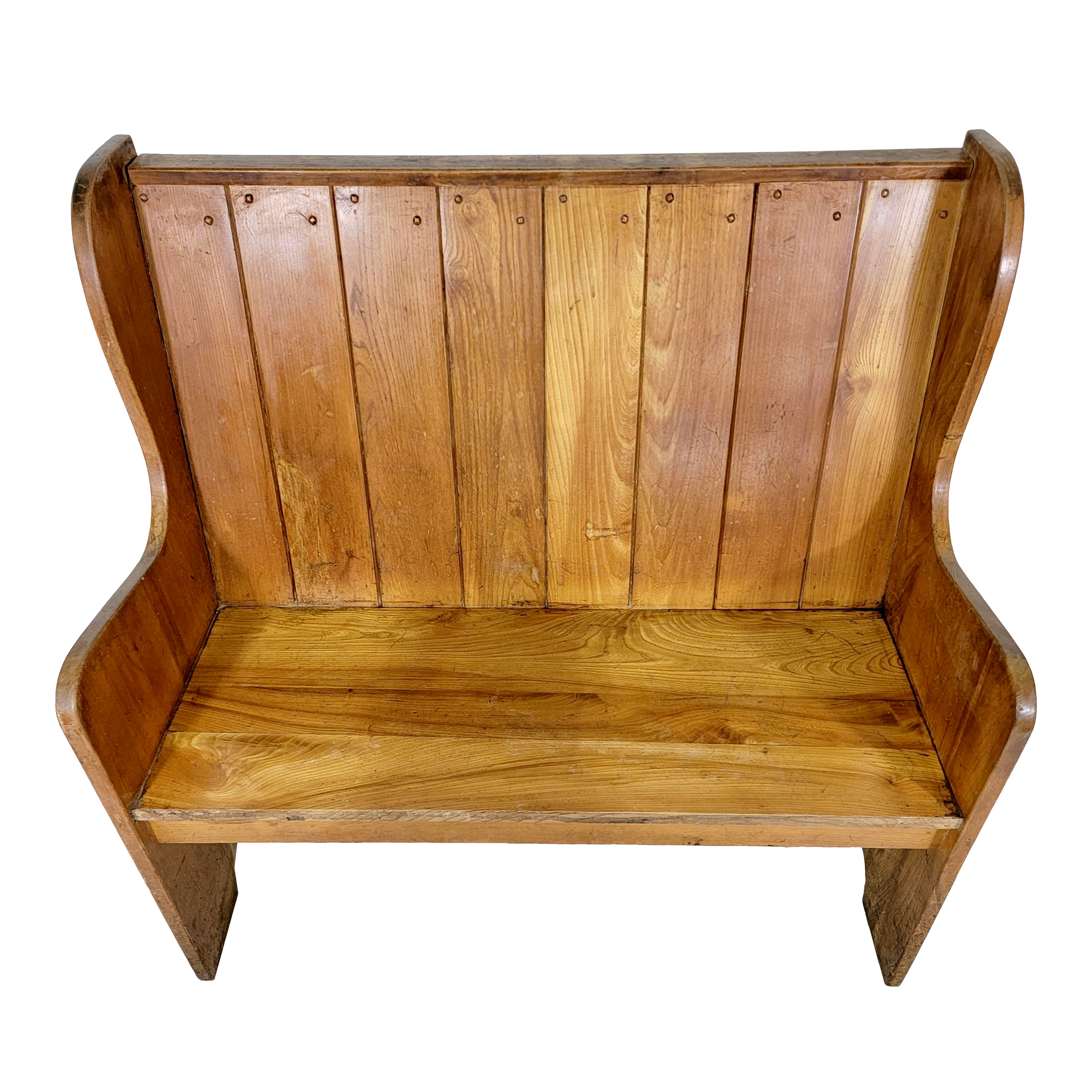 Antique Wooden Oak Settle Bench From England Circa 1850 Chairish