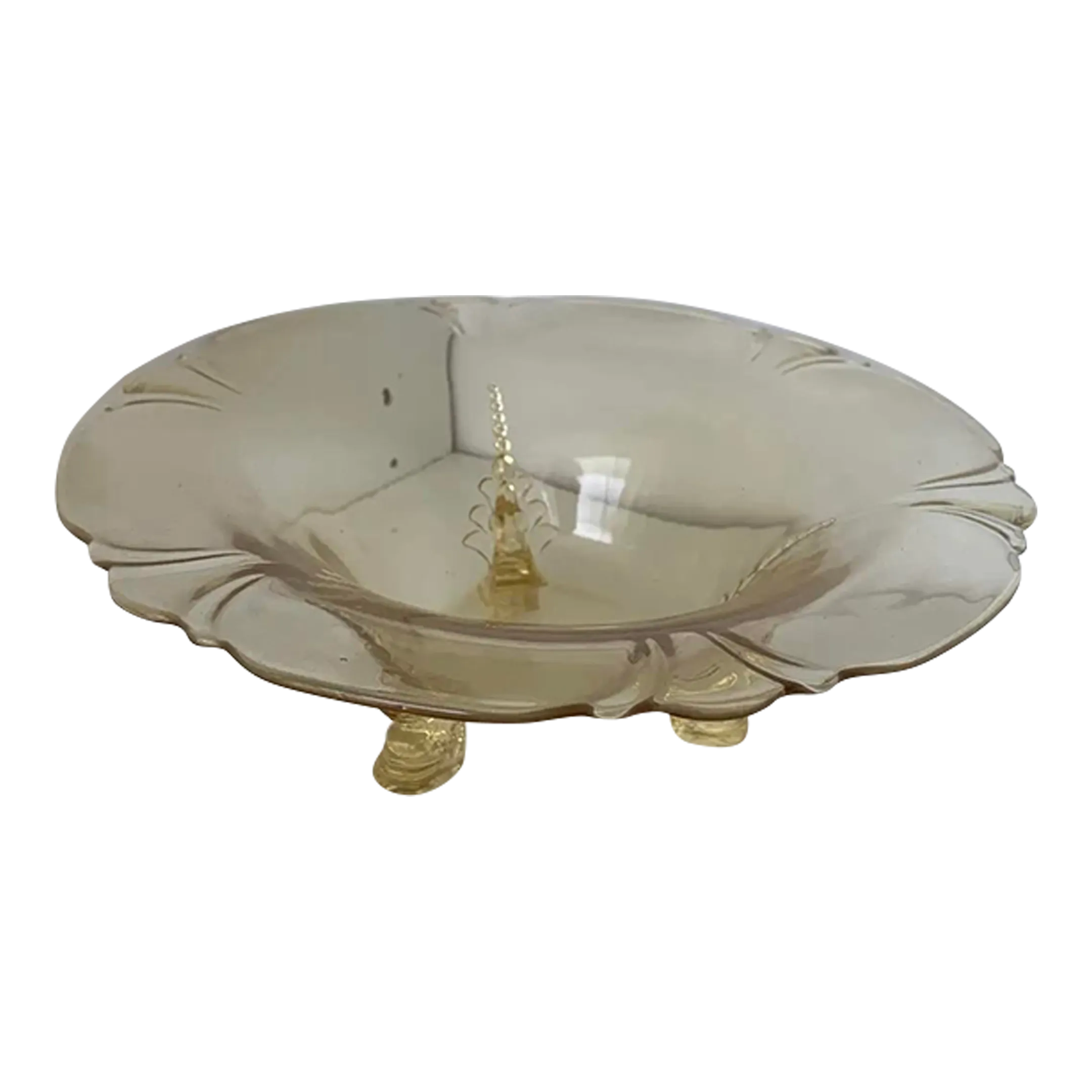 1920s Art Deco Footed Glass Bowl by Heisey Glass | Chairish