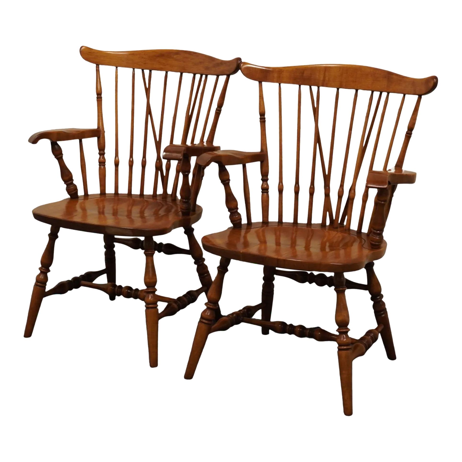 Set of 2 Sprague & Carleton Solid Hard Rock Maple Colonial Early ...