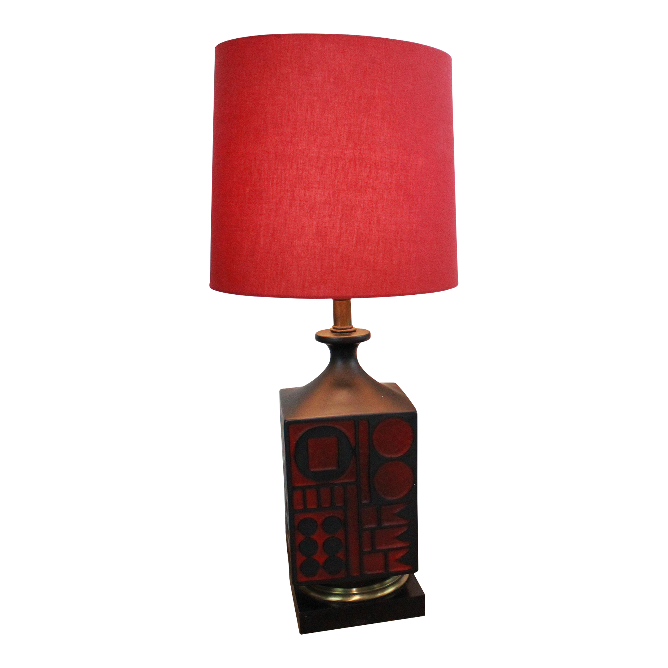 Mid-Century Modern Geometric Table Lamp by Westwood Studios | Chairish